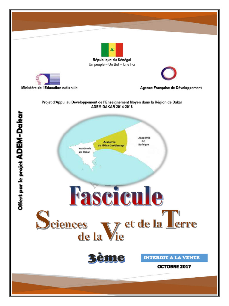 ADEM FASCICULE SVT 3eme v10.17-1-44 | PDF