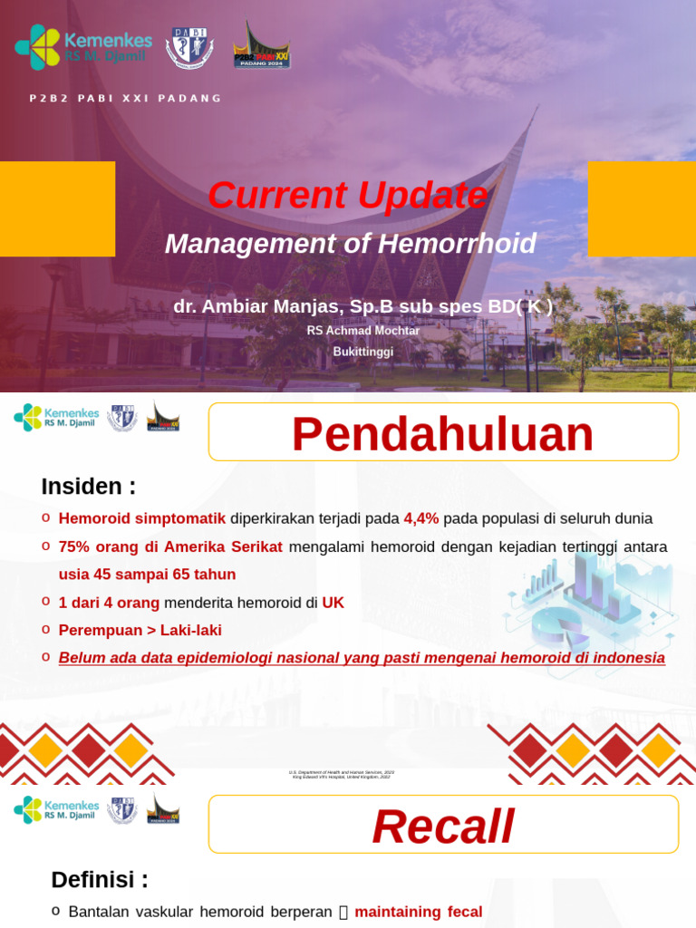 Dr. Anbiar-Current Update Management of Hemorhhoid Manjas | PDF
