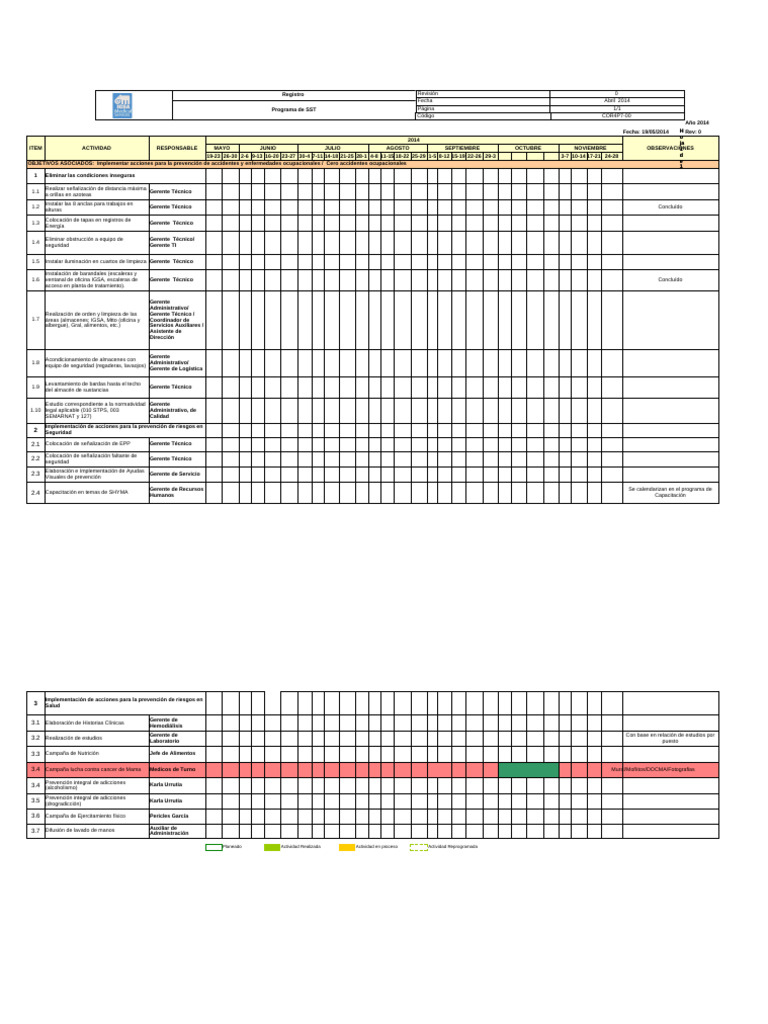 Programa de SST | PDF