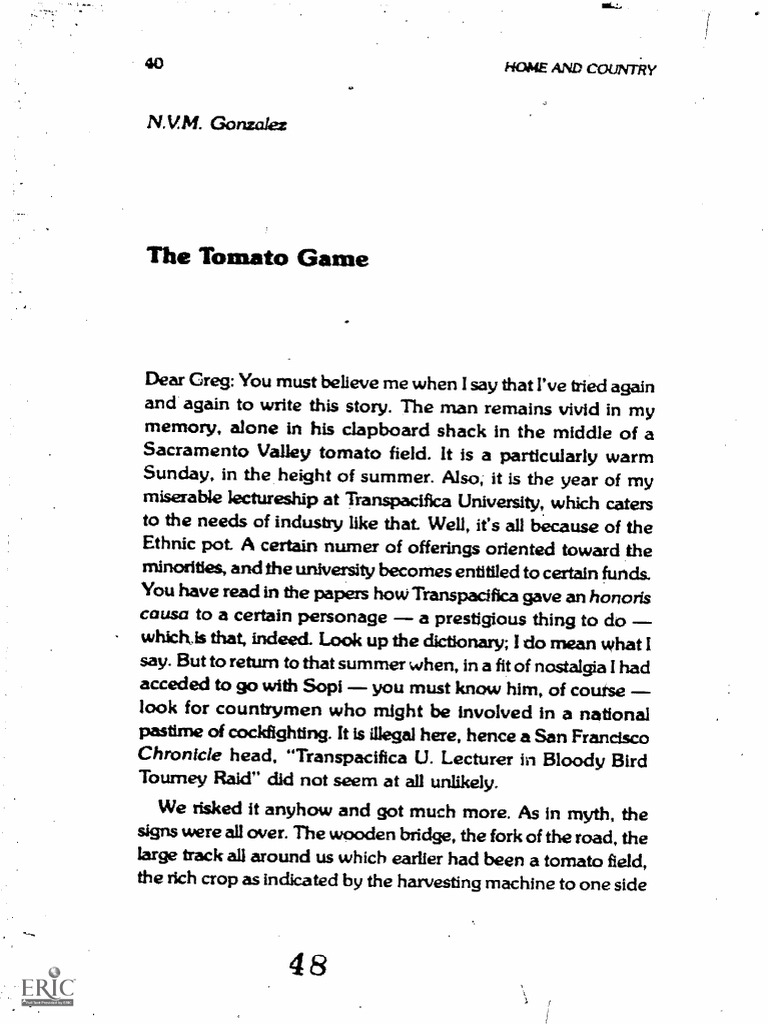 The Tomato Game | PDF