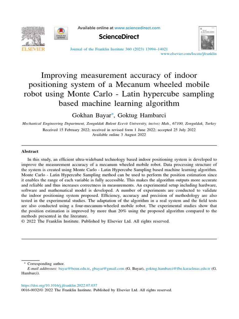 Improving Measurement Accuracy of Indoor Positioning System - 2023 - Journal of | PDF