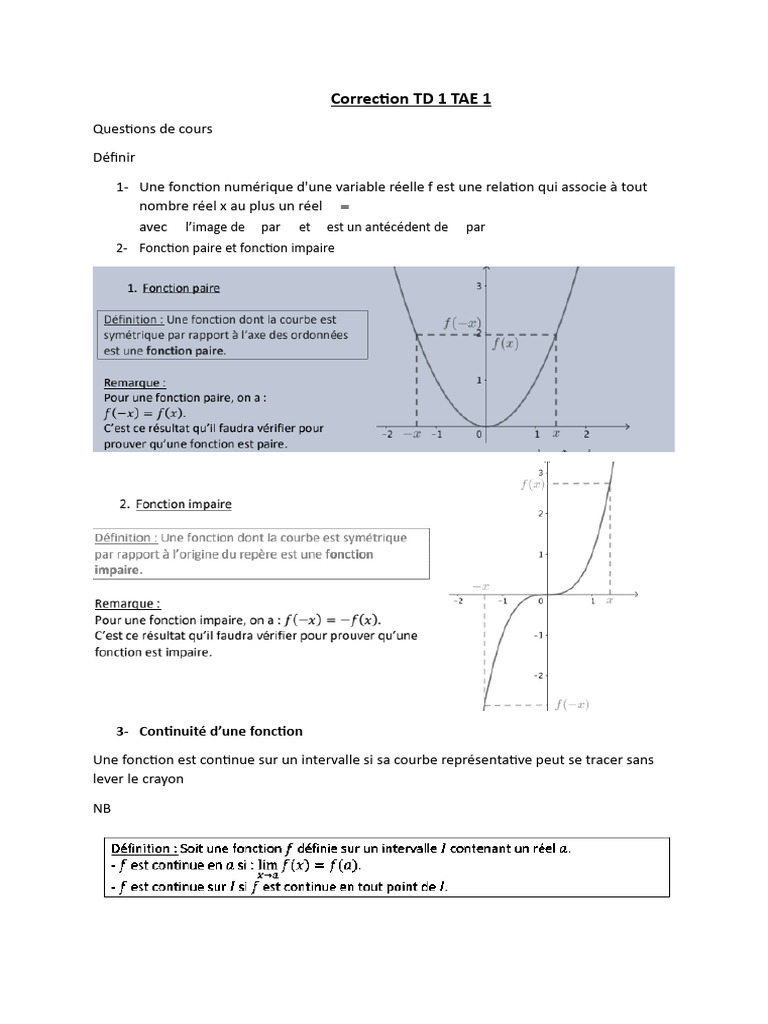 Correction TD1 TAE 1 | PDF