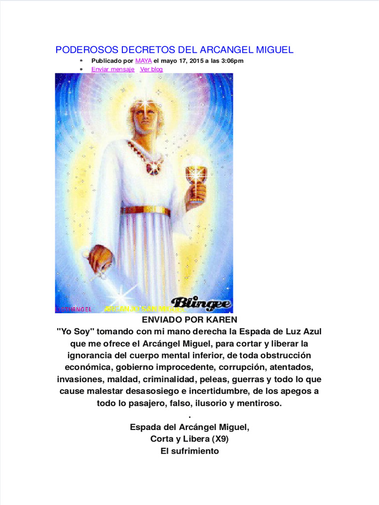 Poderosos Decretos del Arcángel Miguel | PDF