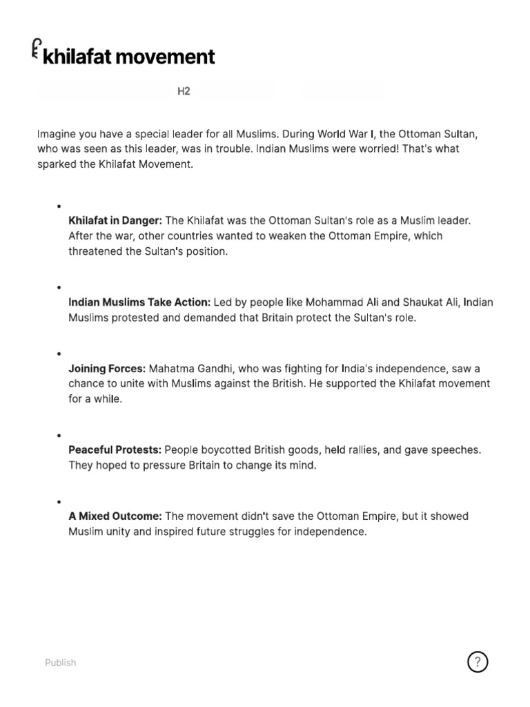 Khilafat Movement | PDF