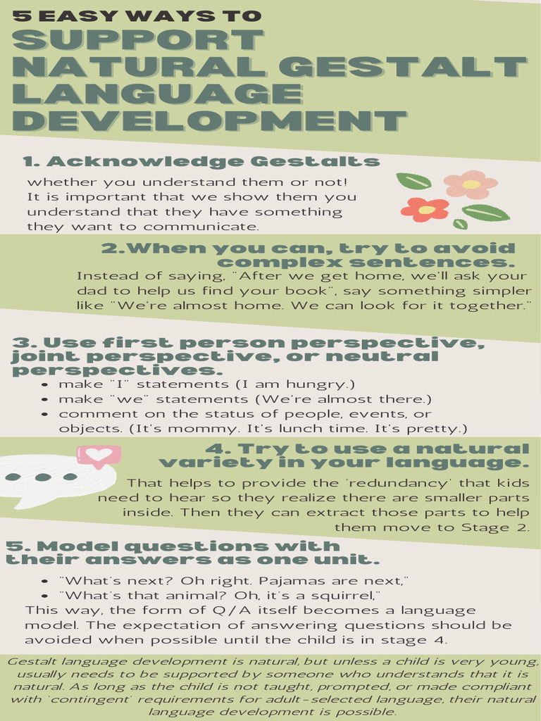 How To Support Gestalt Language Processing Children | PDF