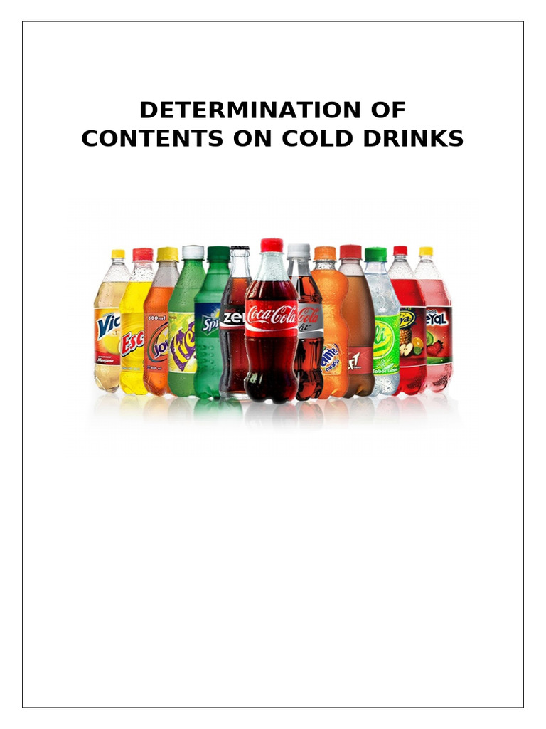 Determination of Contents On Cold Drinks Project Abhinaya | PDF ...