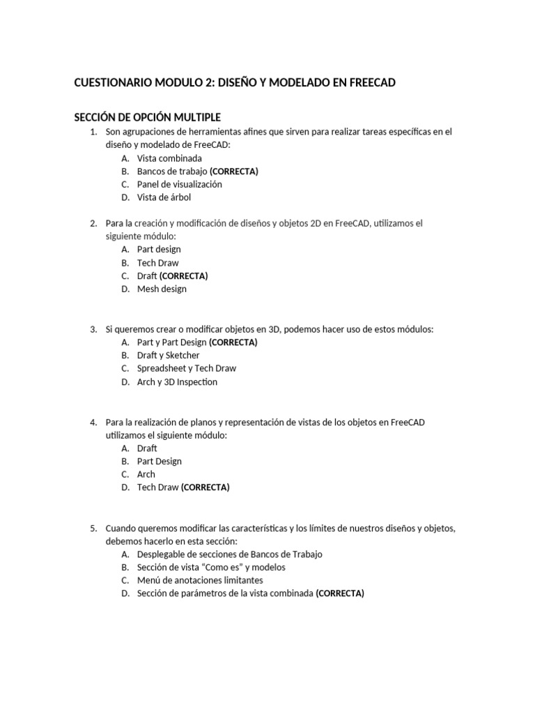 Cuestionario Modulo 2 | PDF