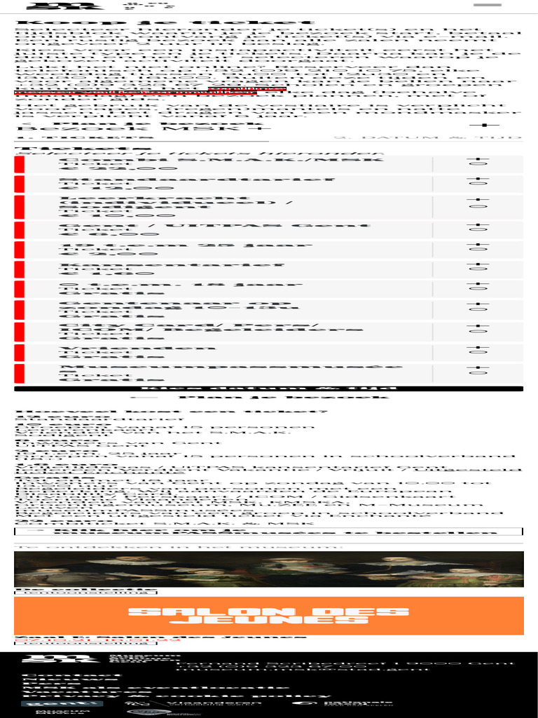 Koop Je Ticket MSK Gent | PDF