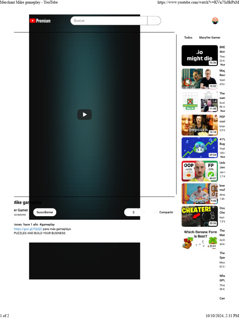 Merchant Mike Gameplay - YouTube | PDF