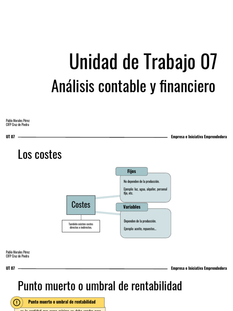 UT 07 - Análisis Contable y Financiero | PDF | Hoja de balance | Negocios