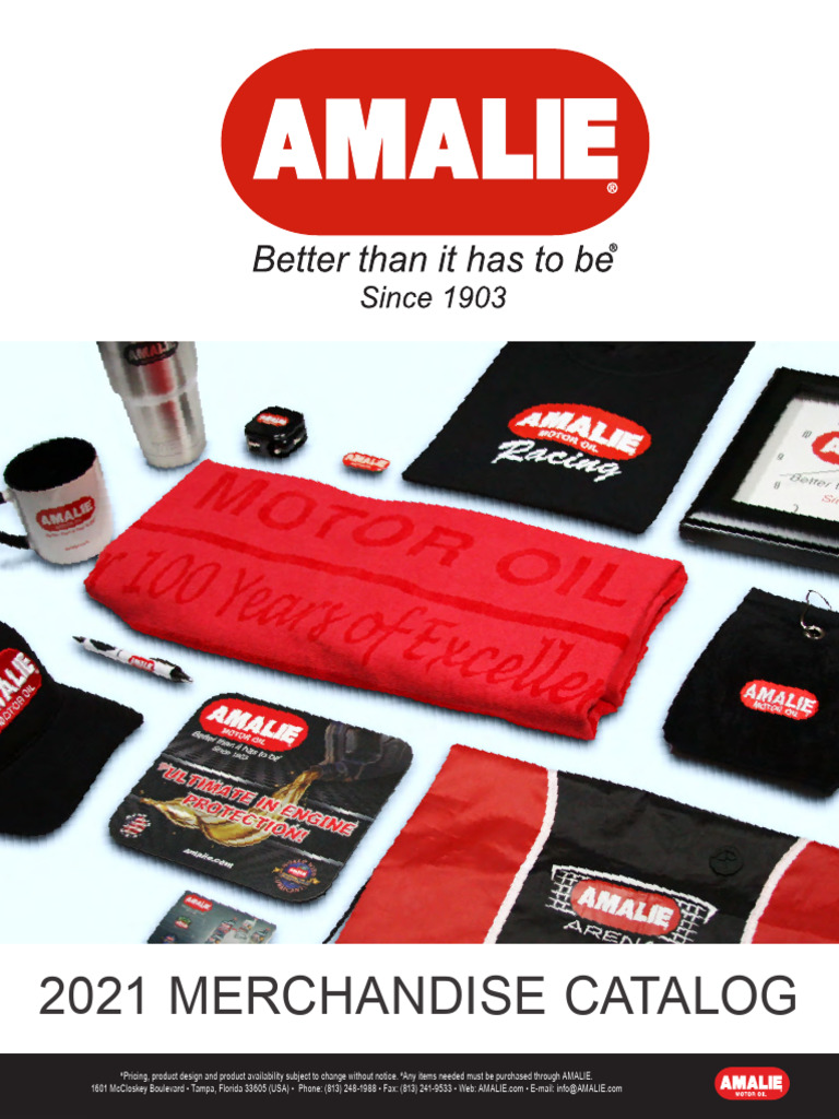 Amalie Wearables Merchandise Catalogue 2021 | PDF