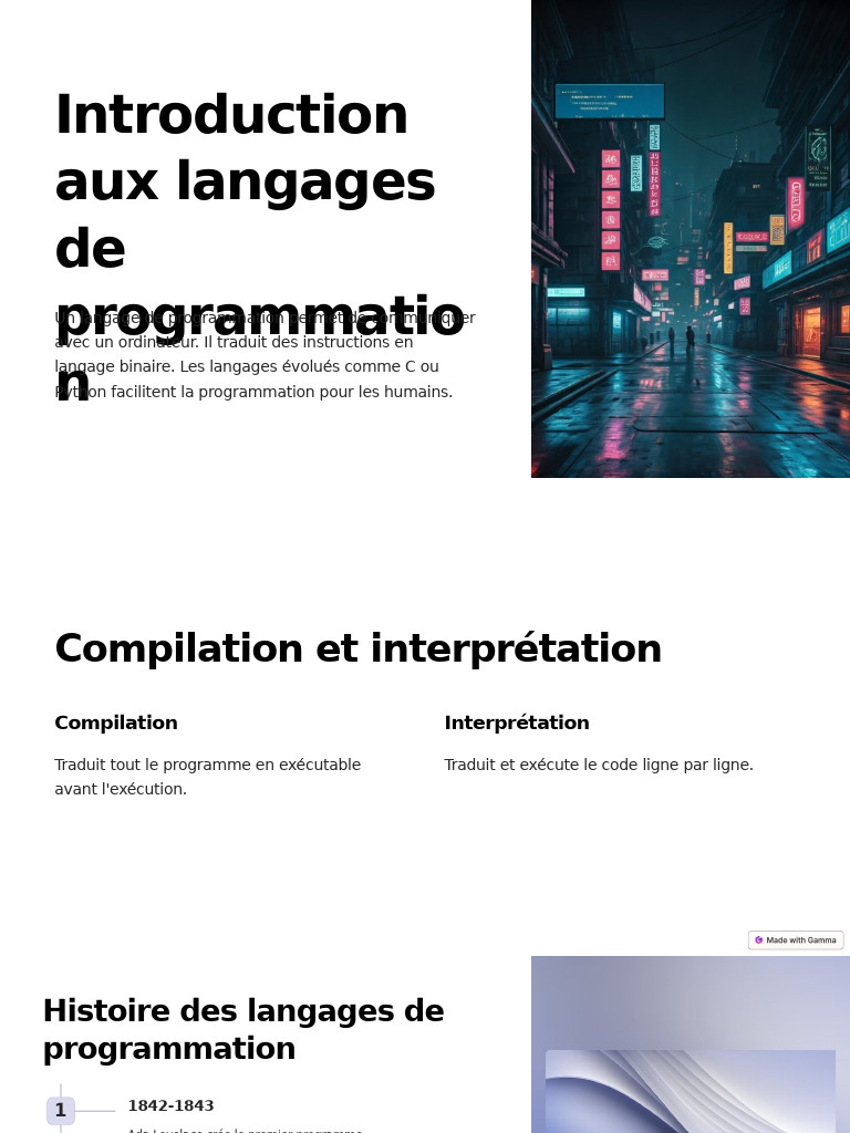 Introduction Aux Langages de Programmation | PDF