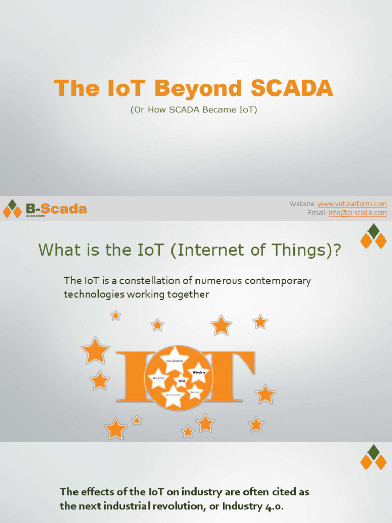 IoT Week 13 Lecture 2 SCADA Systems and Fourth Industrial Revolution ...