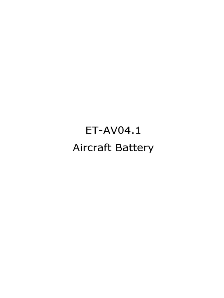 ET-AV04 M1 Batteries Note Final R0 | PDF