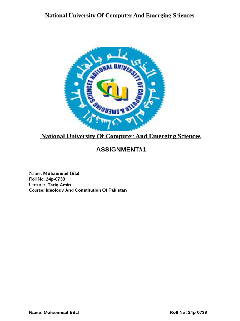P24-0738 Muhammad Bilal Id Assignment | PDF