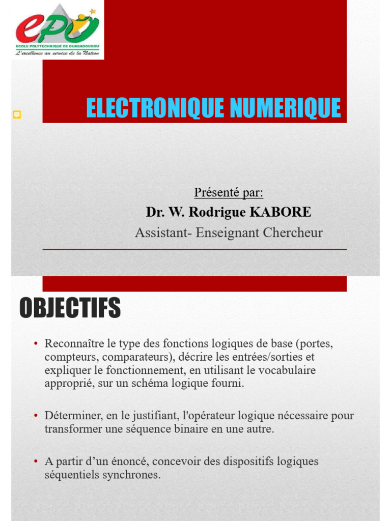 Electronique Numerique EPO IGIT | PDF