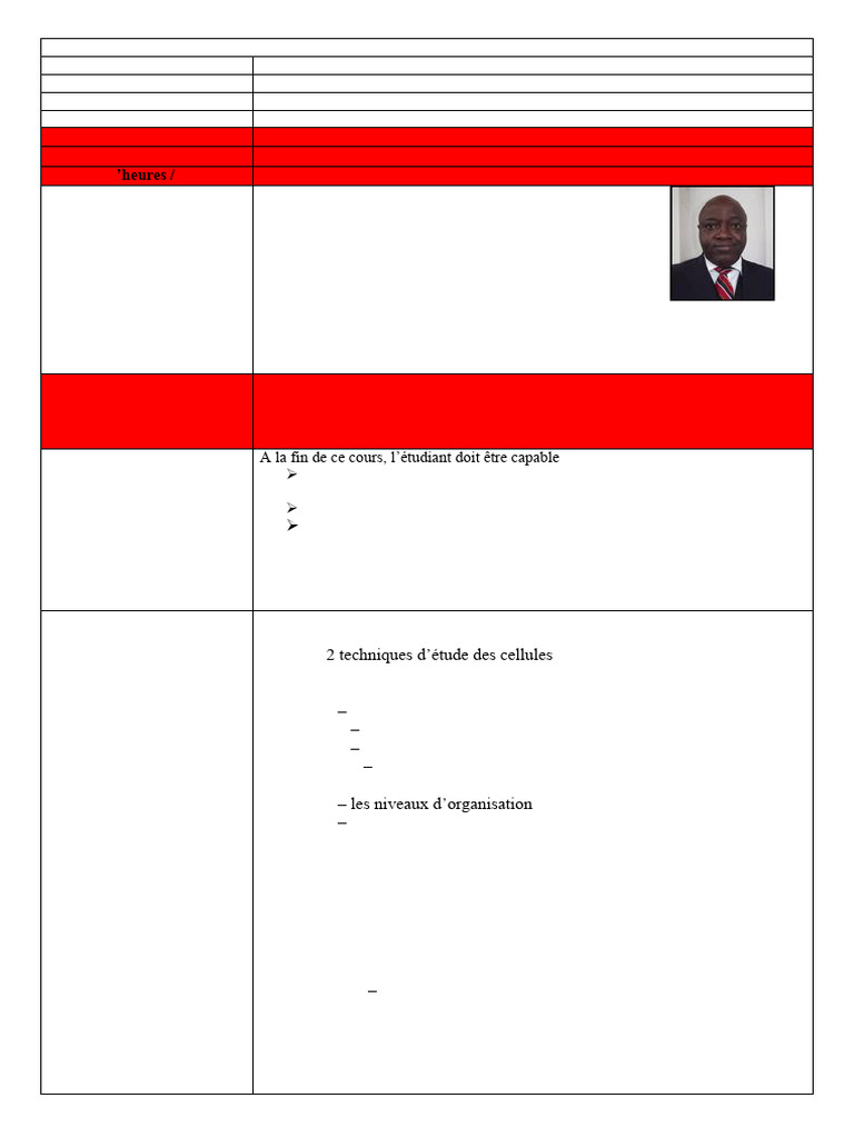 Syllabus Bio 111 2020 2021 | PDF