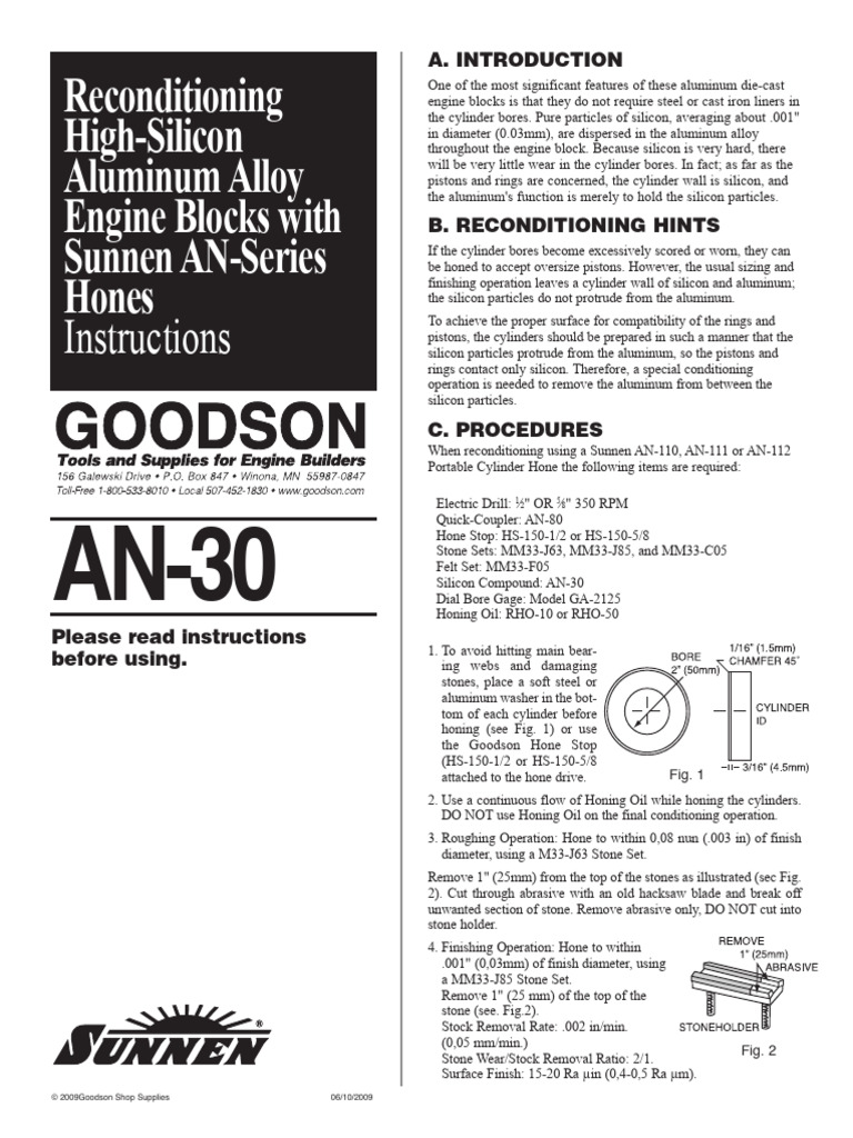 Honing Alusil 928 Engines 8-5-11 | PDF