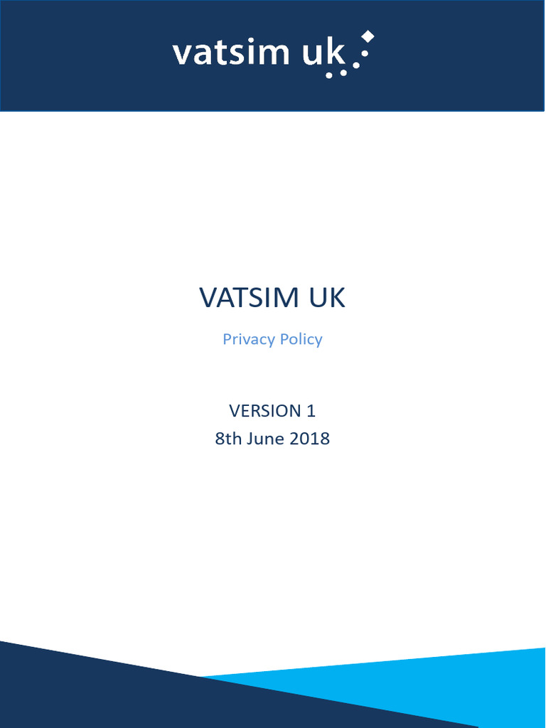 Vatsim Uk Privacy Policy 1 0 | PDF
