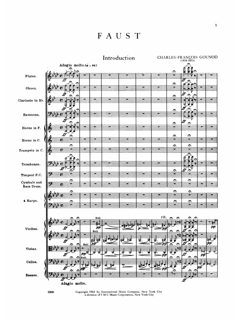 Charles Gounod - Faust, Předehra | PDF