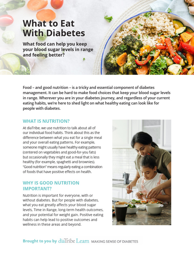 Diatribe What To Eat With Diabetes PDF | PDF