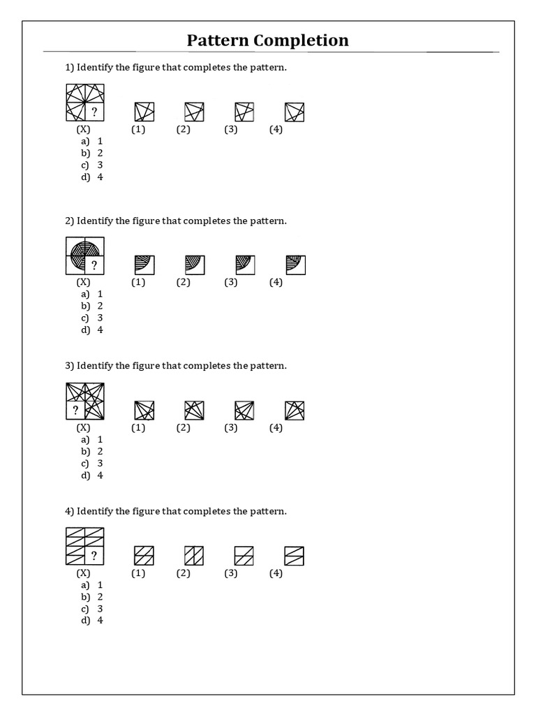 Pattern completion | PDF