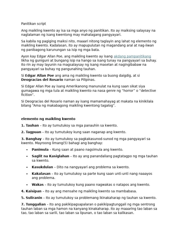 Panitikan Script | PDF