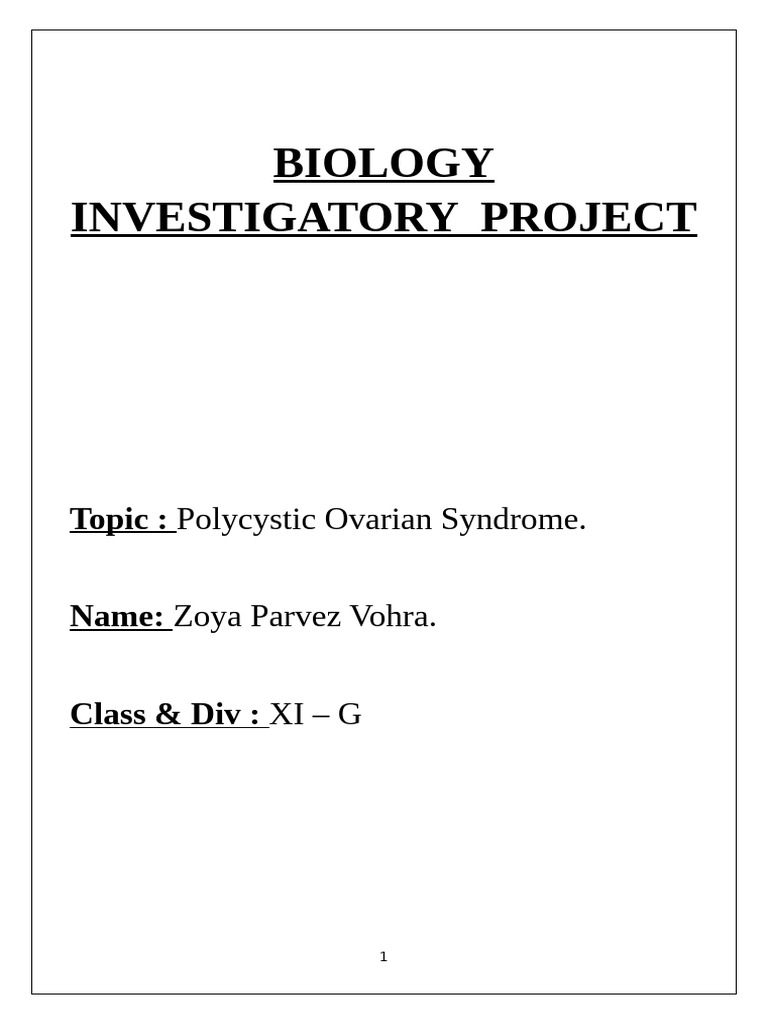 Biology Investigatory Project | PDF