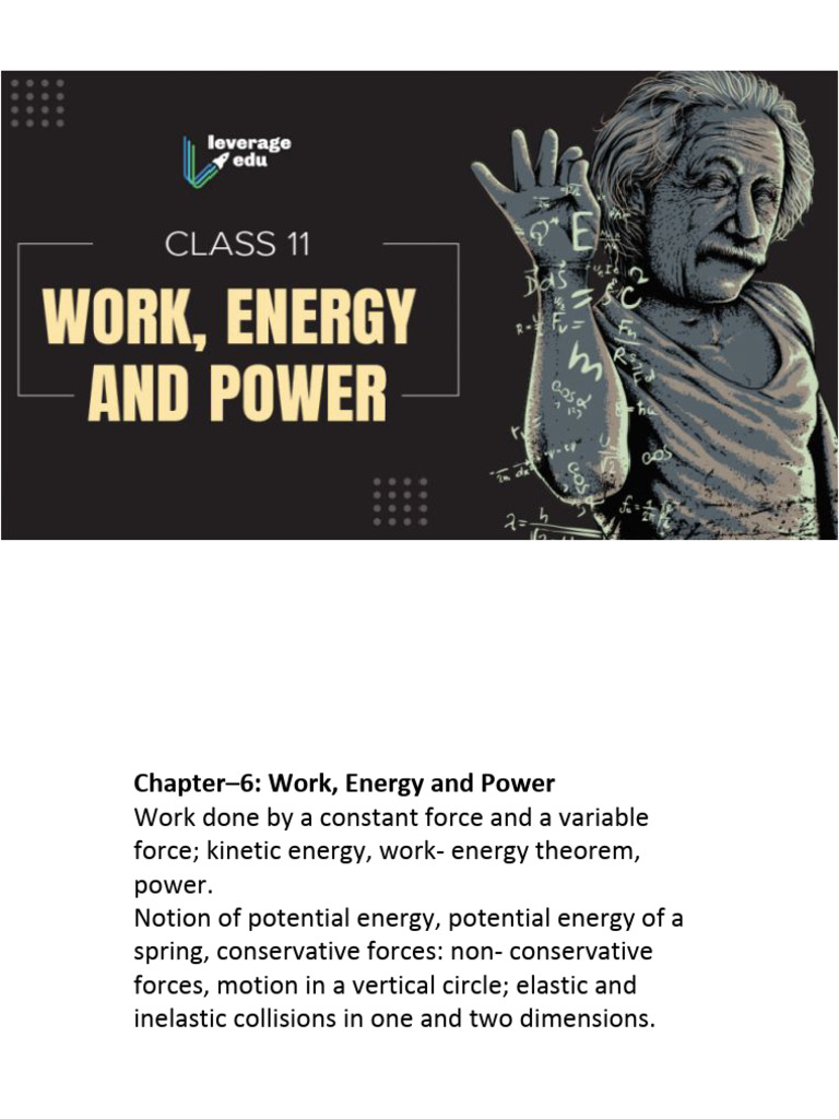 Work Energy and Power Notes | PDF | Force | Collision