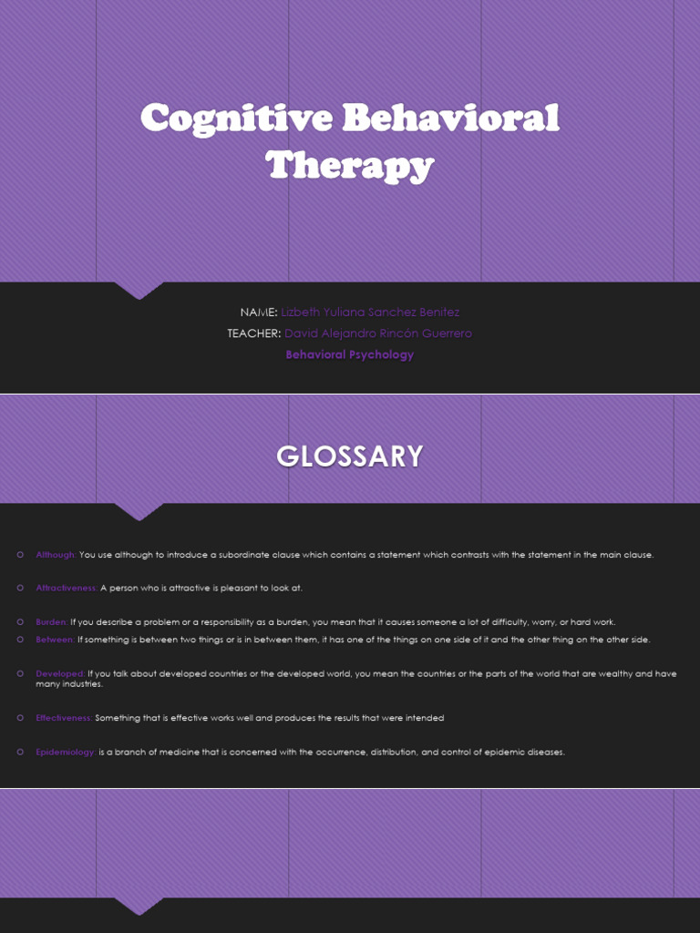 Cognitive Behavioral Therapy | PDF