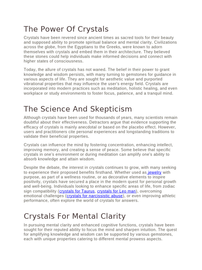 The Power of Crystals | PDF