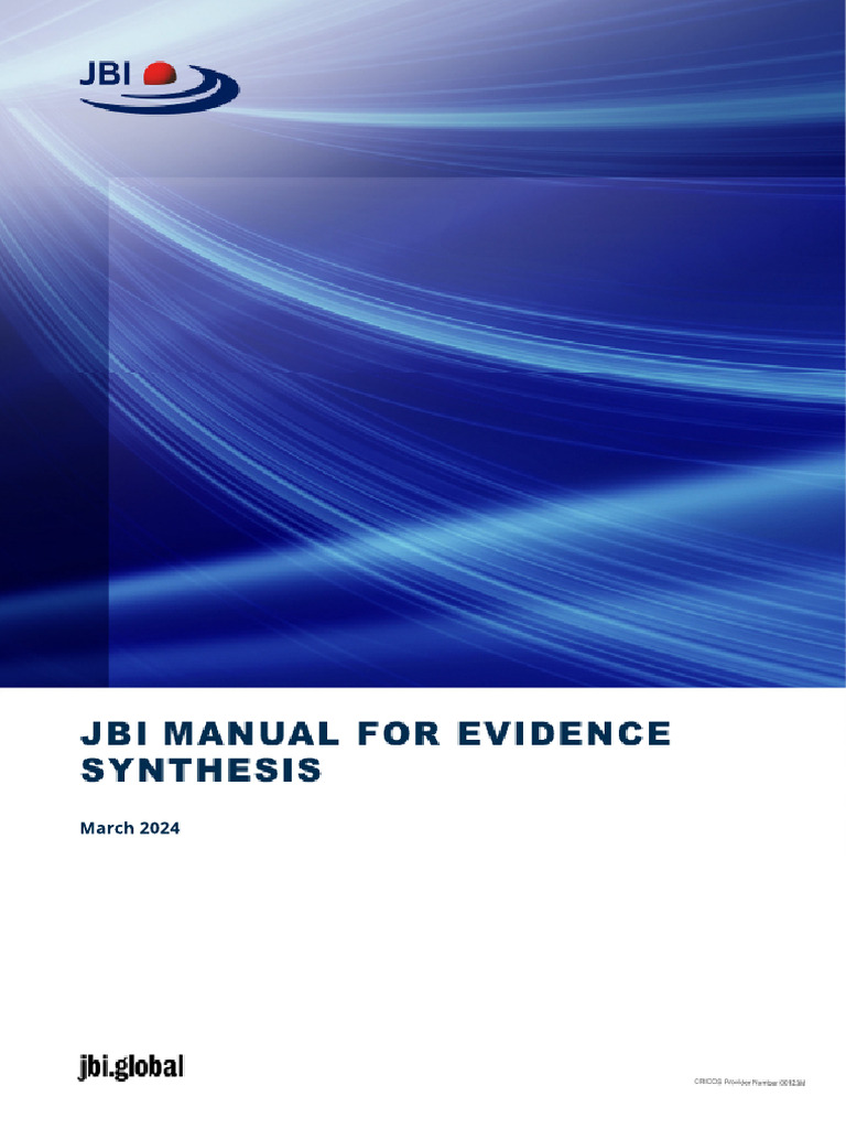 JBI Manual For Evidence Synthesis 2024 | PDF