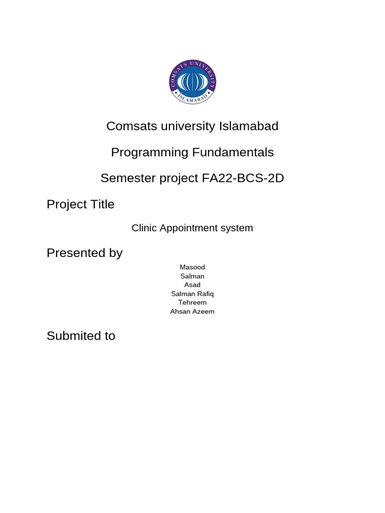 PF Semester Project | PDF