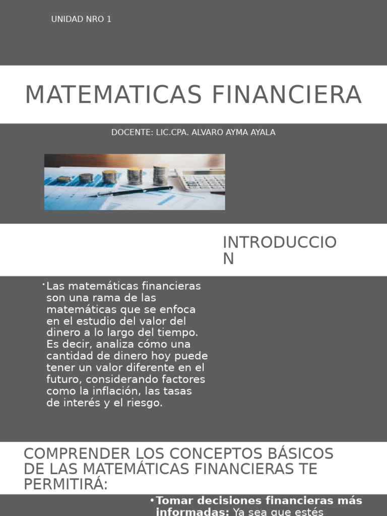 Matematicas Financiera | PDF
