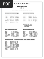 2024 2025 Bell Schedules | PDF