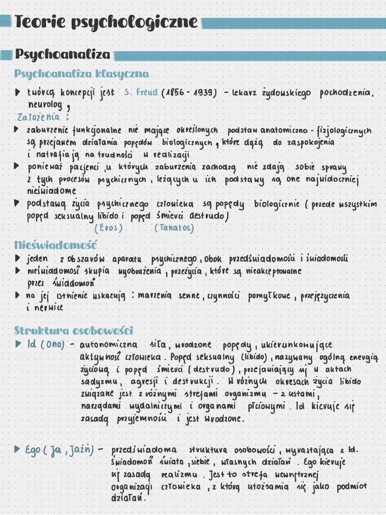 Teorie psychologiczne | PDF