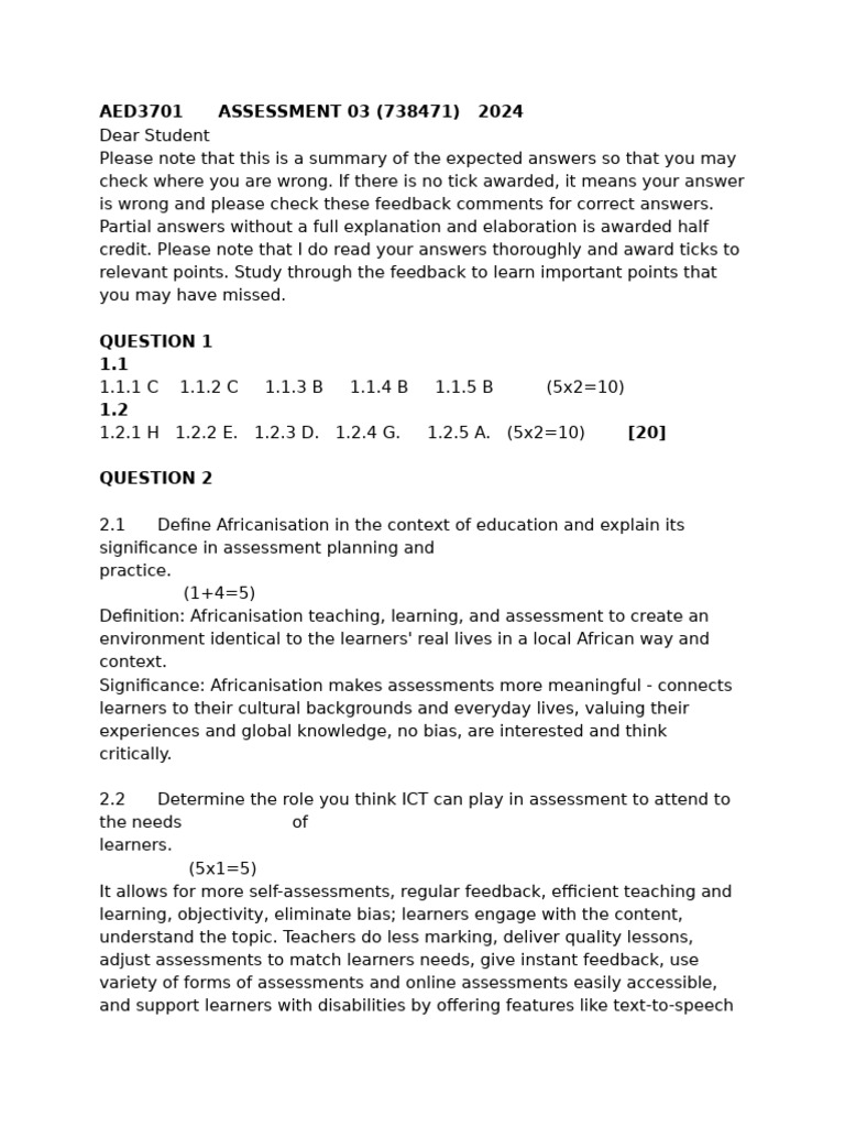 AED Ass 3 Memorandum | PDF