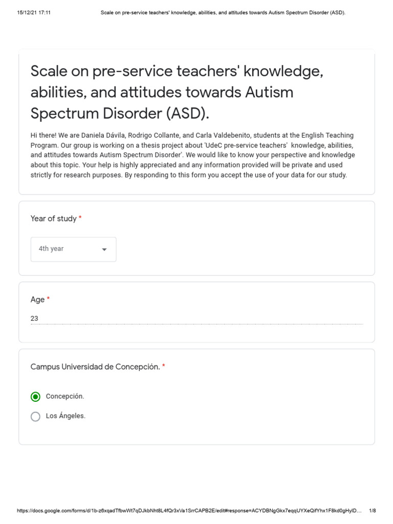 Thesis Scale. - Formularios de Google Respuesta 53 | PDF