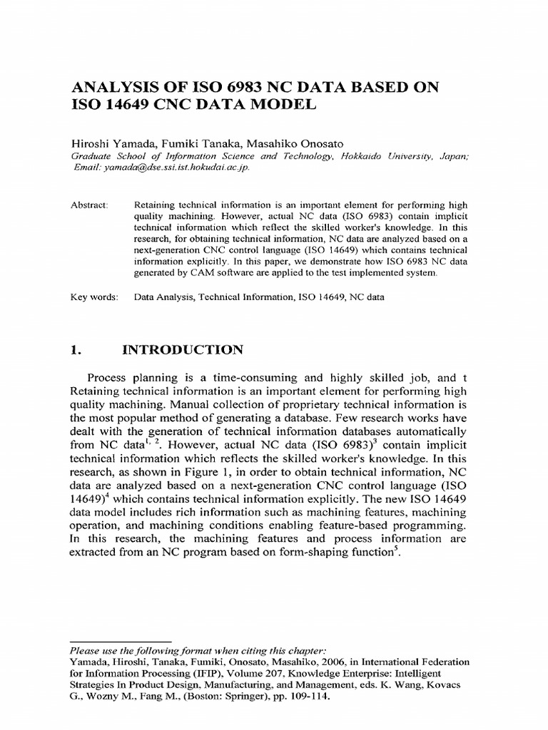 Analysis of Iso 6983 NC Data Based Oniso 14649 CNC Data Model | PDF