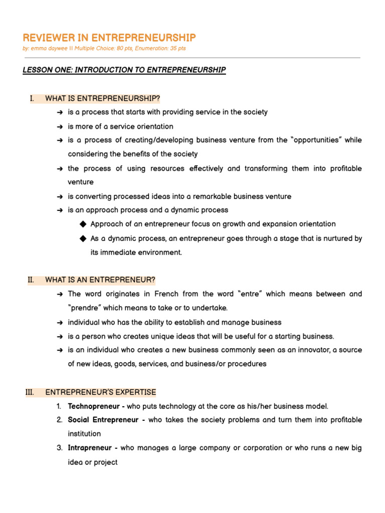 Reviewer - Entrepreneurship | PDF