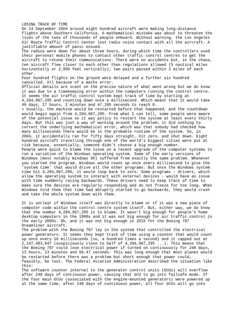 Losing Track of Time | PDF | Graphical User Interfaces | Microsoft Windows