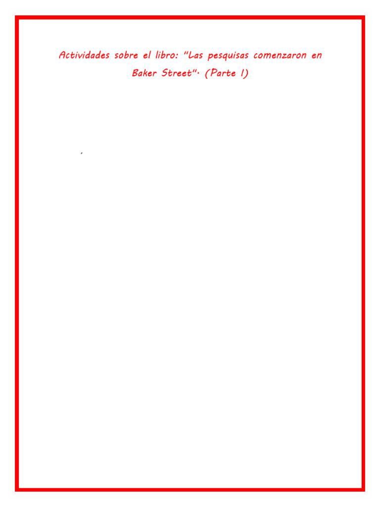 Actividades Sobre El Libro | PDF