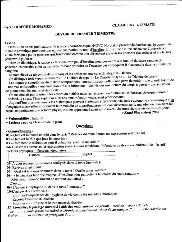 Dzexams 2as Francais 1254362 | PDF