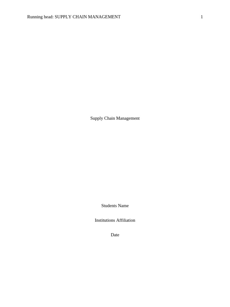 Supply Chain Management | PDF | Supply Chain | Business Supply Chain Management | PDF | Supply Chain | Business
