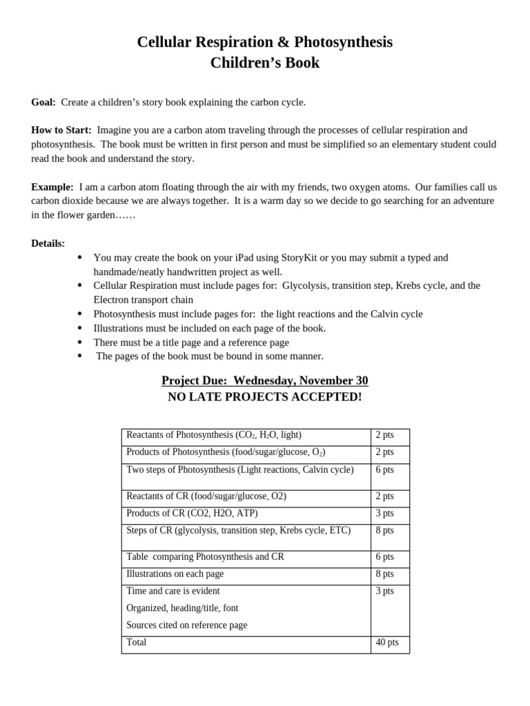 Cellular Respiration and Photosynthesis Book | PDF