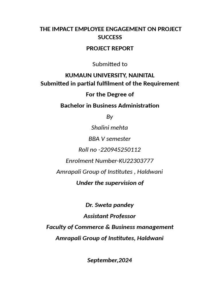 Shalini Mehta Project File | PDF