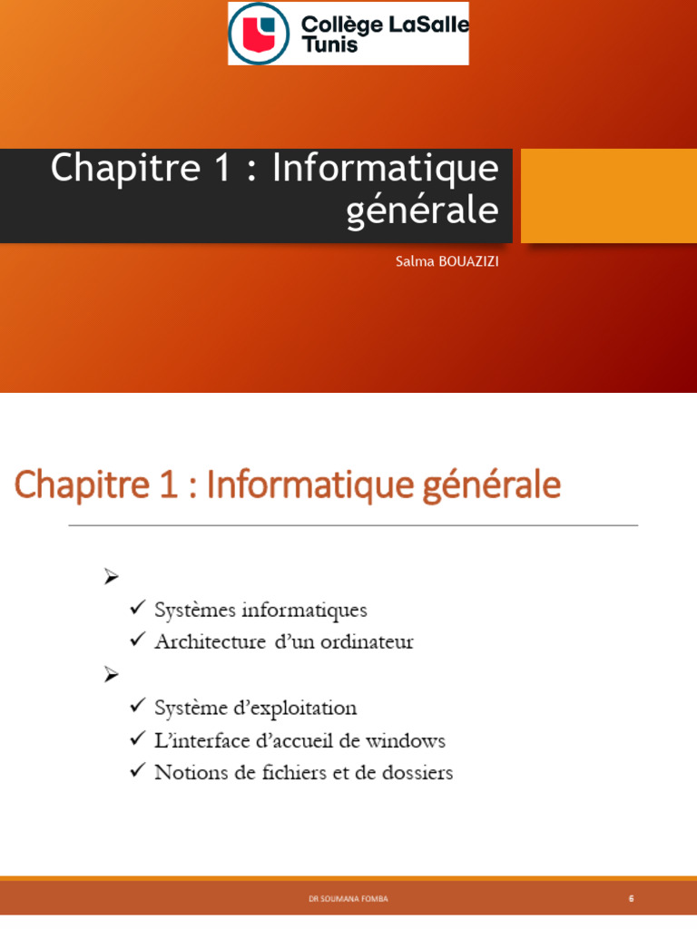 Chapitre 1 Informatique Générale | PDF