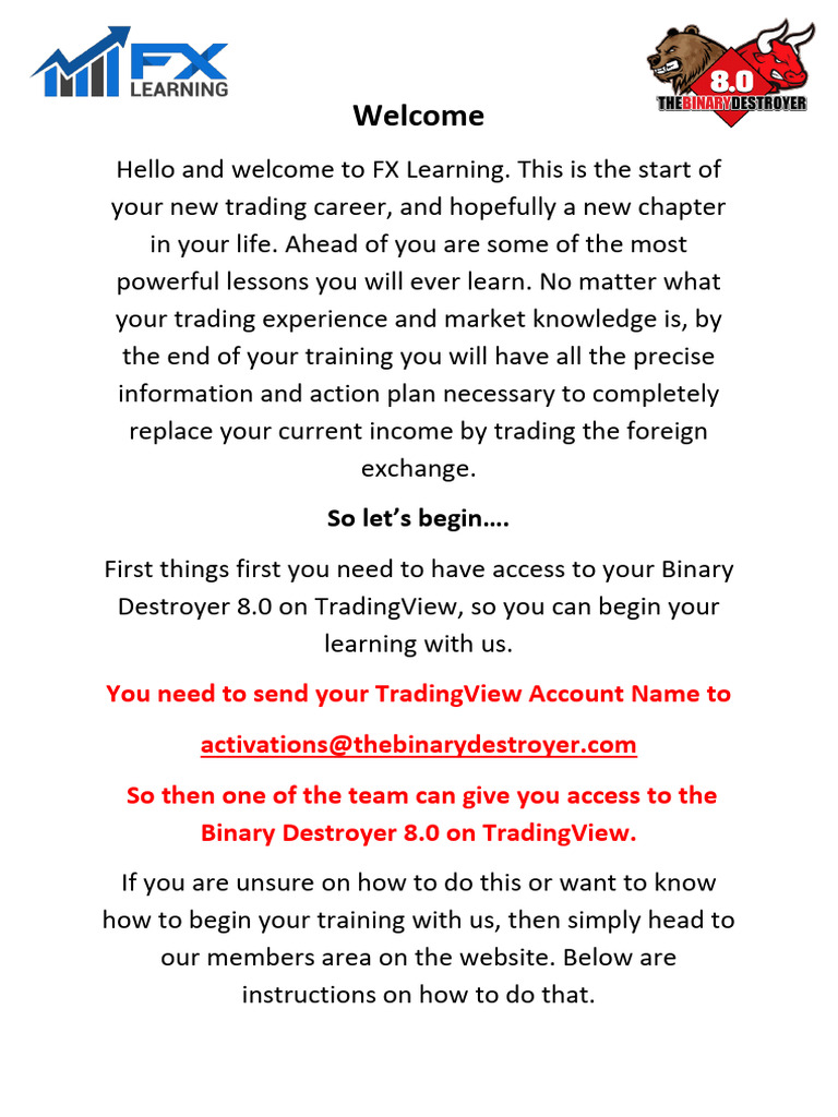 Welcome To FX Learning TradingView | PDF