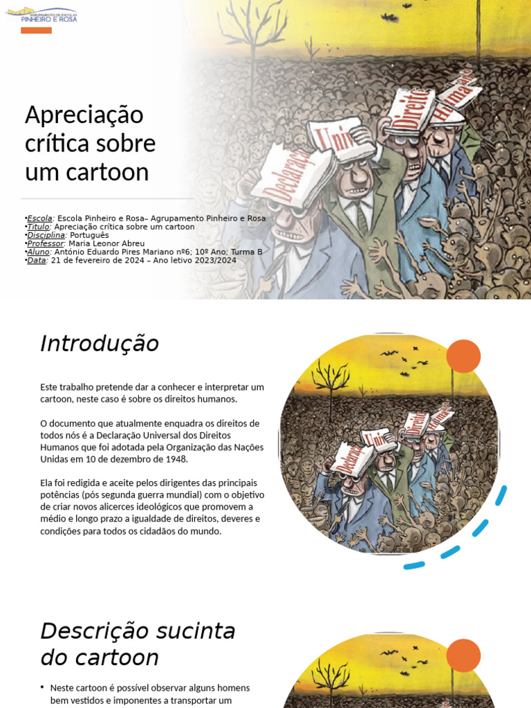 Apreciação Crítica Sobre Um Cartoon | PDF