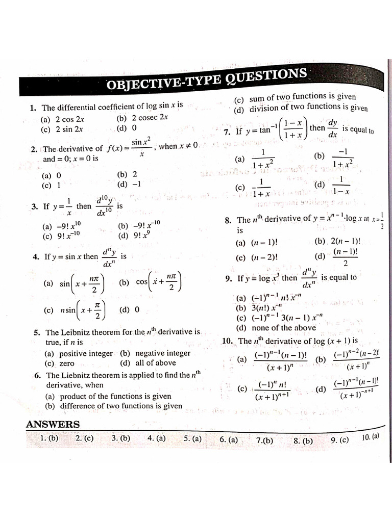 Practice Set Questions-MCQ Questions Mathematics-2 | PDF
